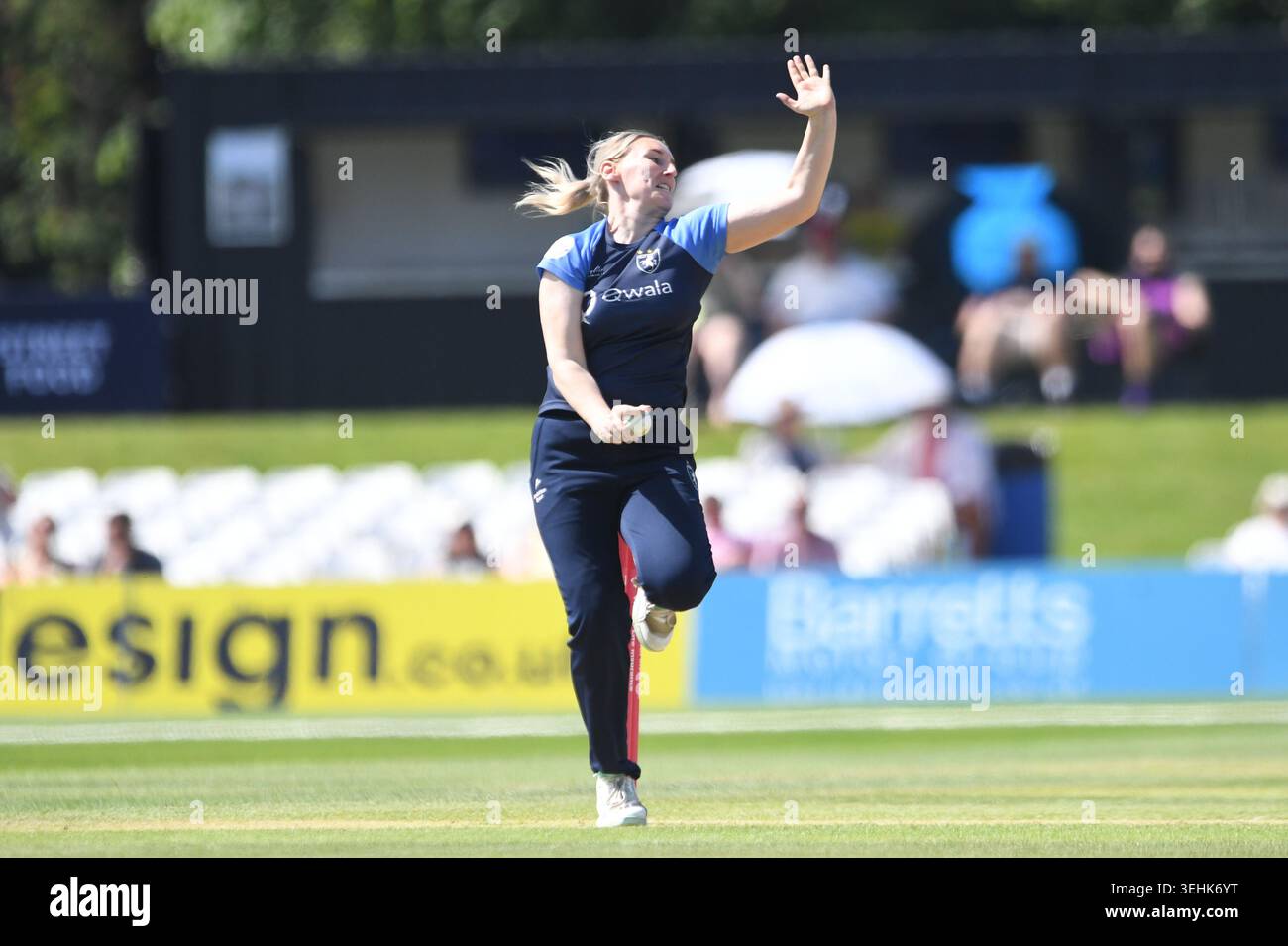 Canterbury, England. 25th May 2026. Megan Belt during the Vitality T20 ...