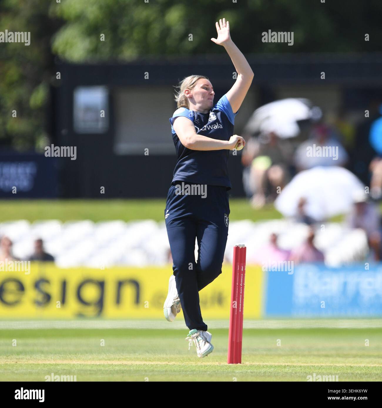 Canterbury, England. 25th May 2026. Megan Belt during the Vitality T20 ...
