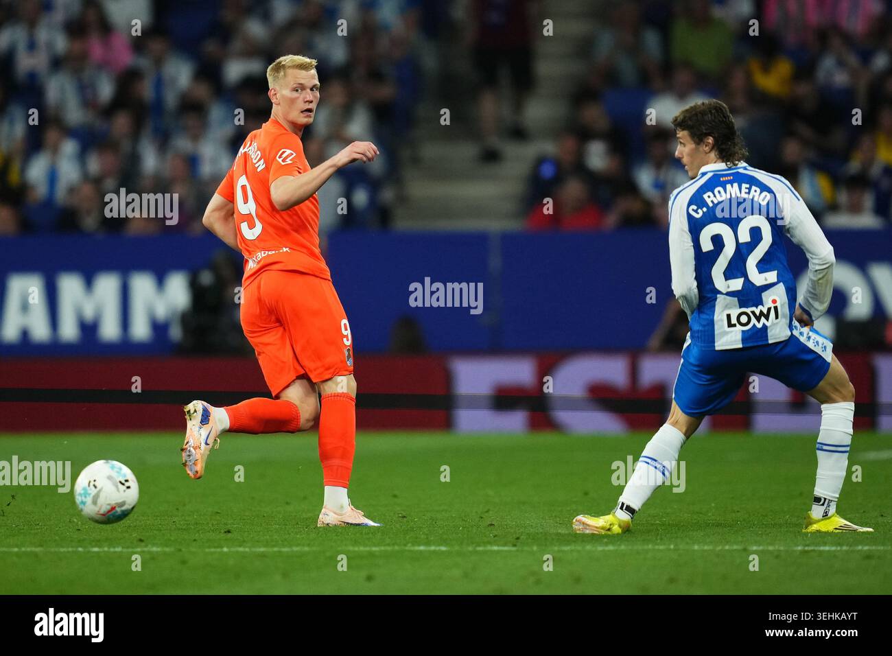 Orri Oskarsson of Real Sociedad during the La Liga EA Sports match ...