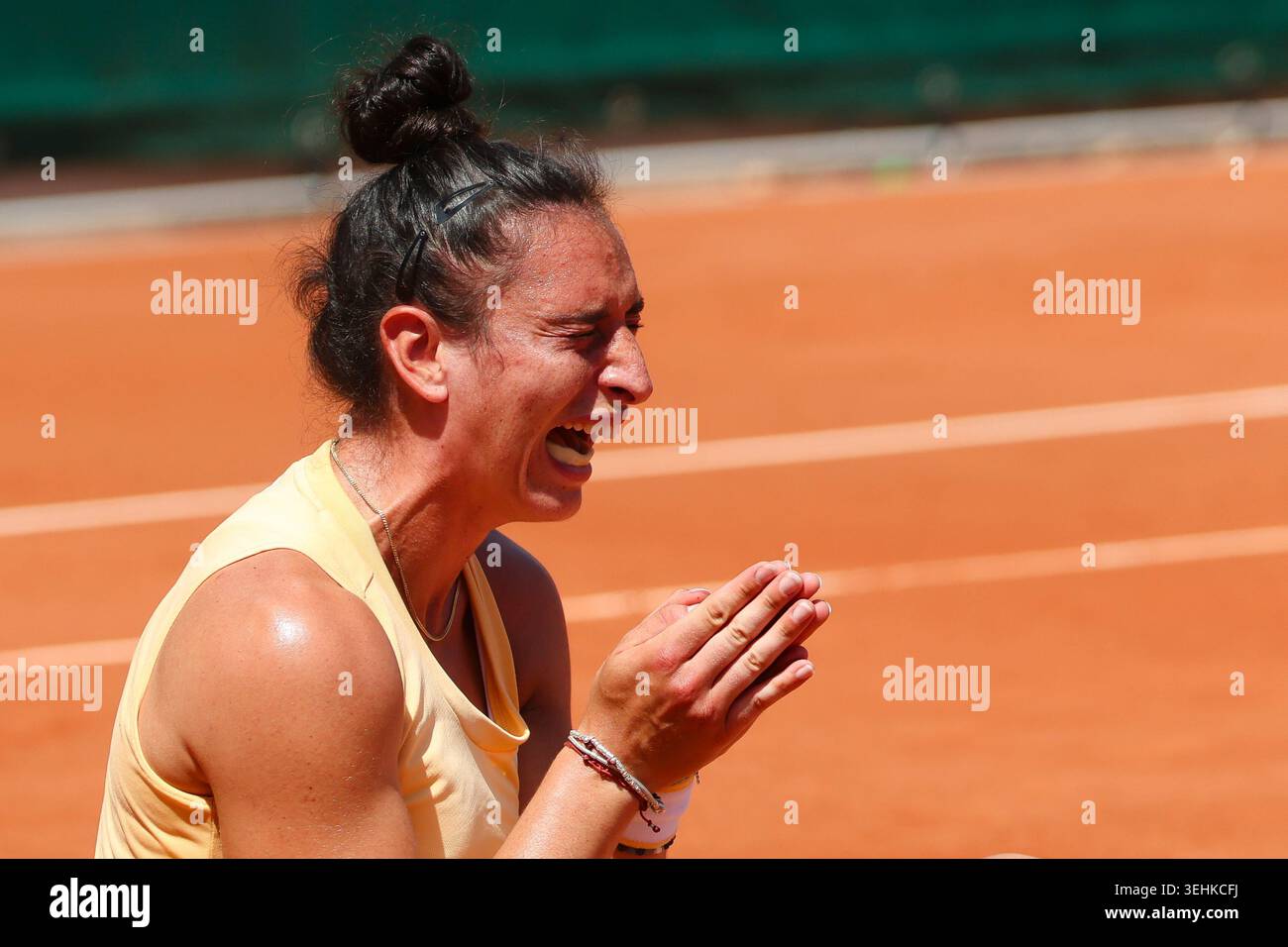 Paris, France. 25th May, 2026. Swiss tennis player Susan Bandecchi is ...