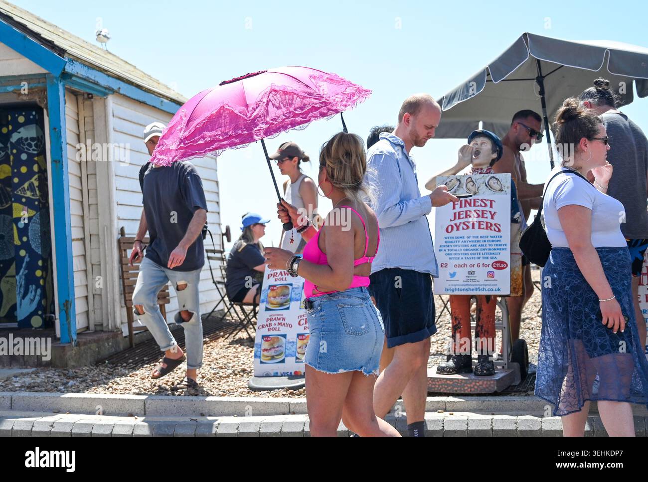 Brighton UK 25th May 2026 - Crowds flock to Brighton beach on bank ...