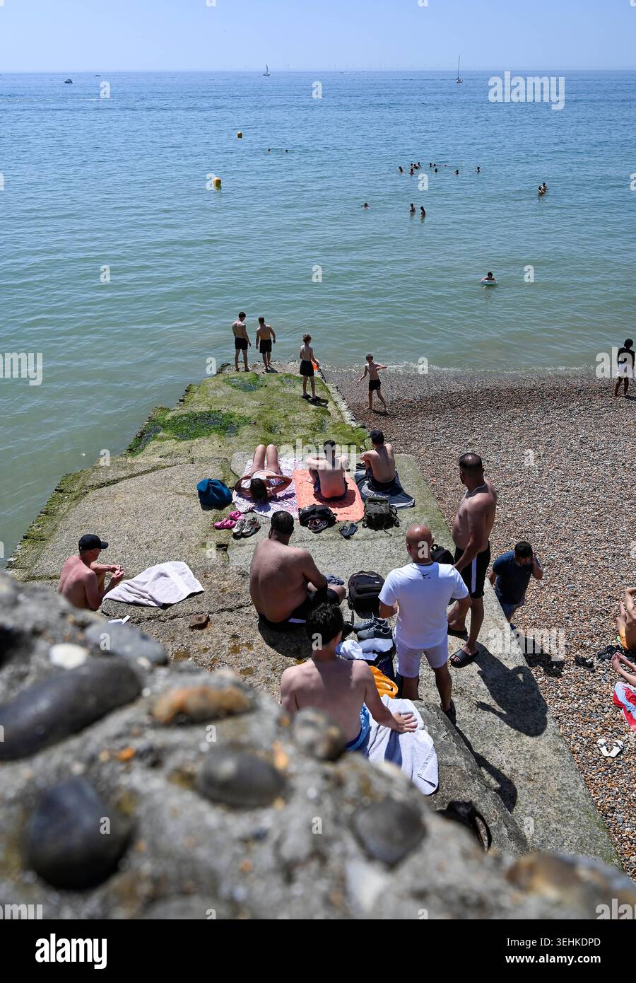 Brighton UK 25th May 2026 - Crowds flock to Brighton beach on bank ...