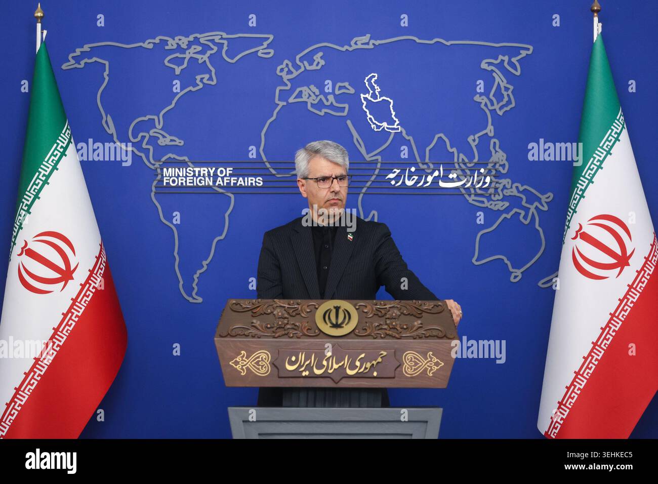 Esmaeil Baghaei, Spokesperson of Foreign Ministry seen during his ...