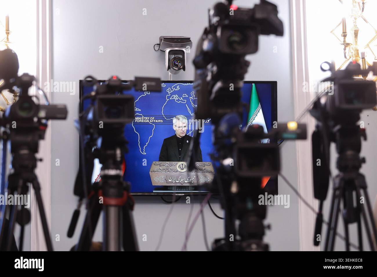 Esmaeil Baghaei, Spokesperson of Foreign Ministry seen during his ...