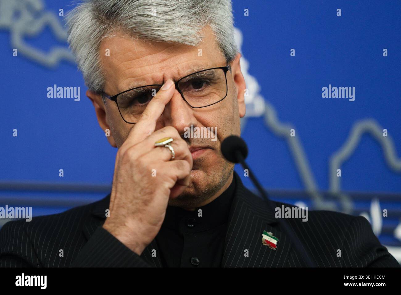 Esmaeil Baghaei, Spokesperson of Foreign Ministry seen during his ...