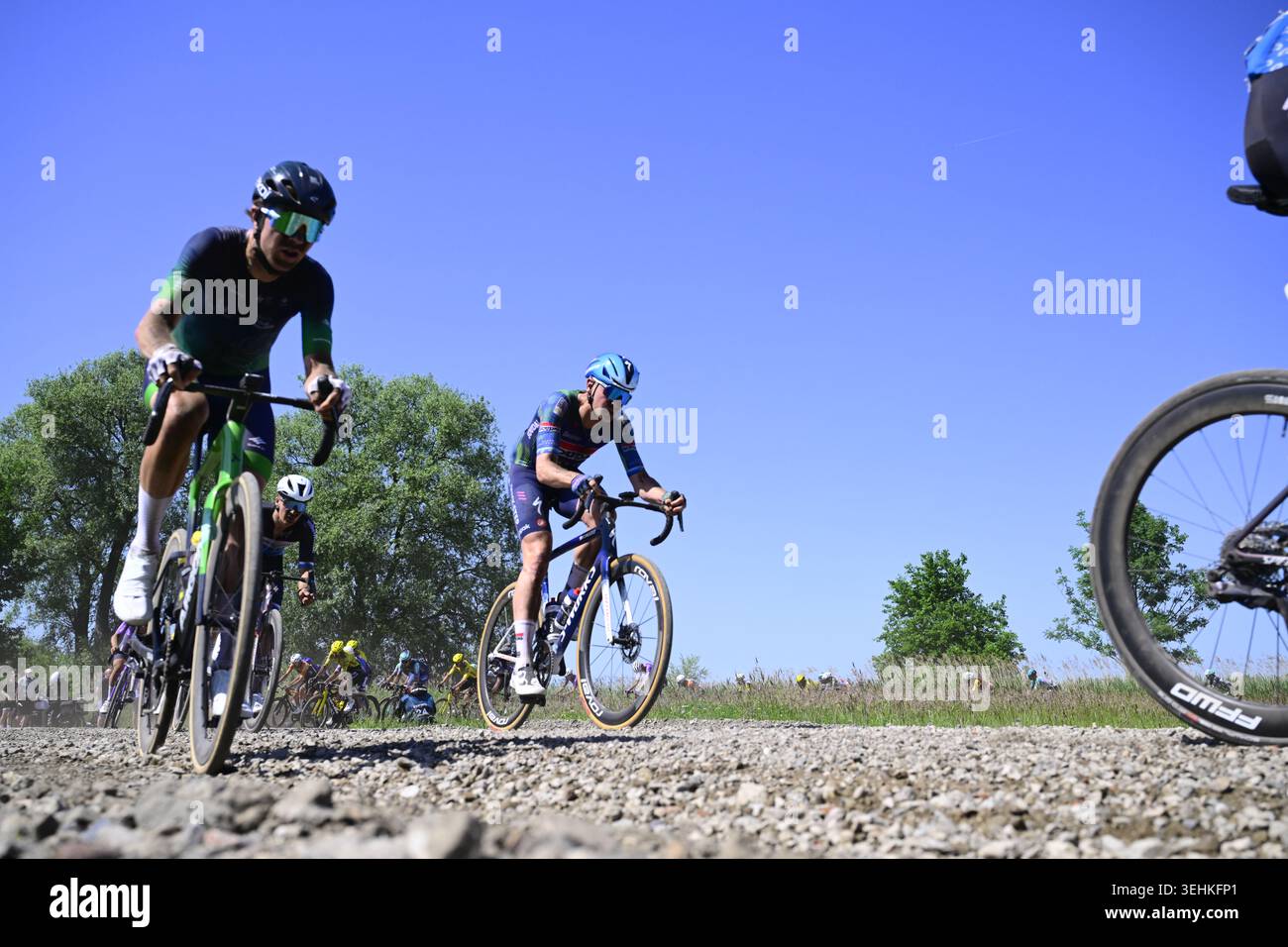 The pack of riders pictured in action during the 'Antwerp Port Epic men ...
