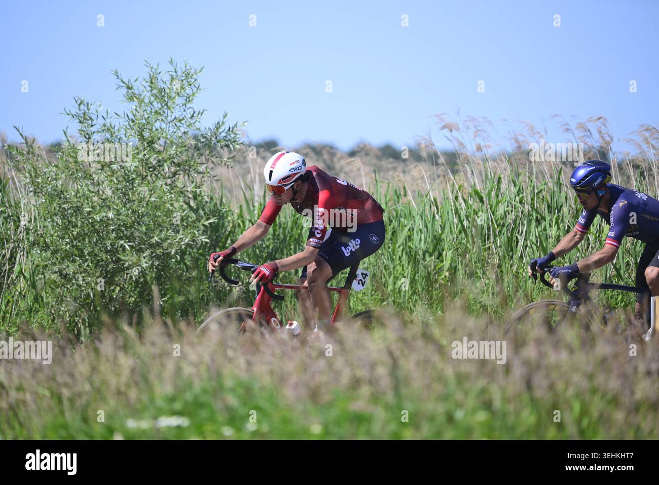 The pack of riders pictured in action during the 'Antwerp Port Epic men ...