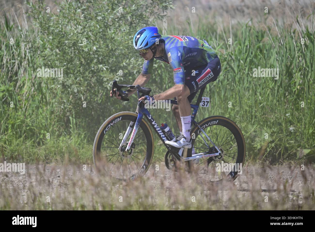 The pack of riders pictured in action during the 'Antwerp Port Epic men ...
