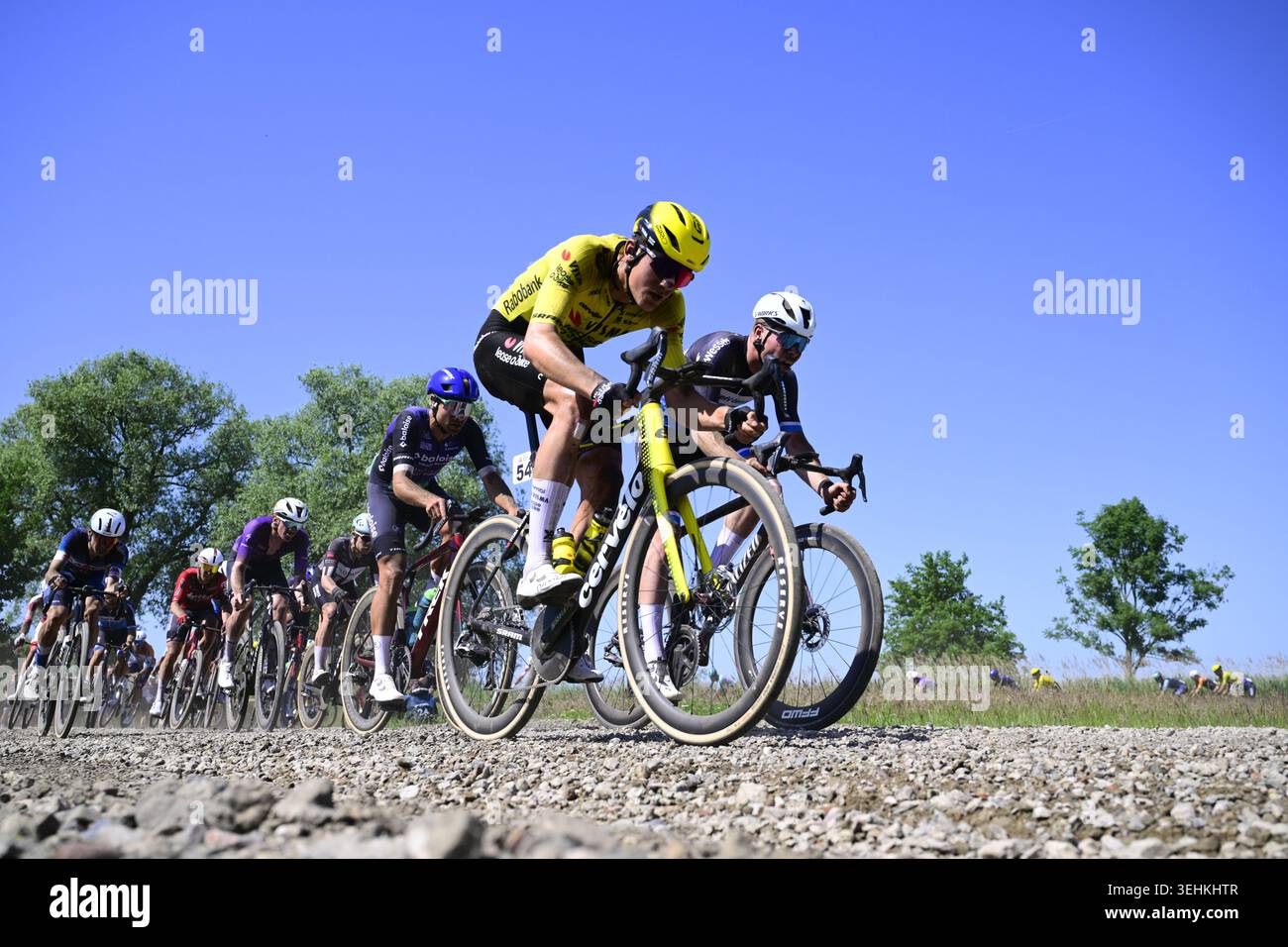 The pack of riders pictured in action during the 'Antwerp Port Epic men ...