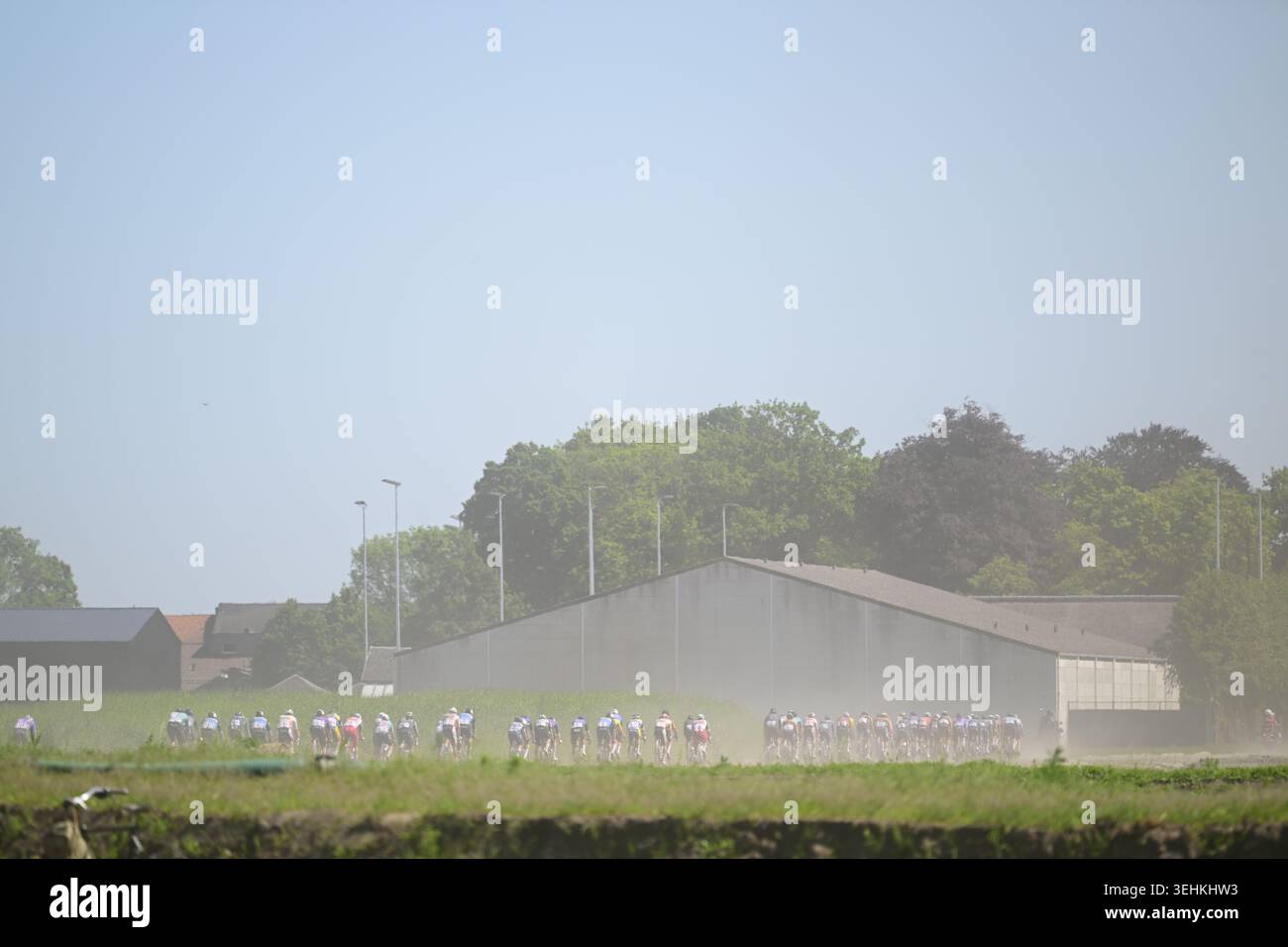 The pack of riders pictured in action during the 'Antwerp Port Epic men ...