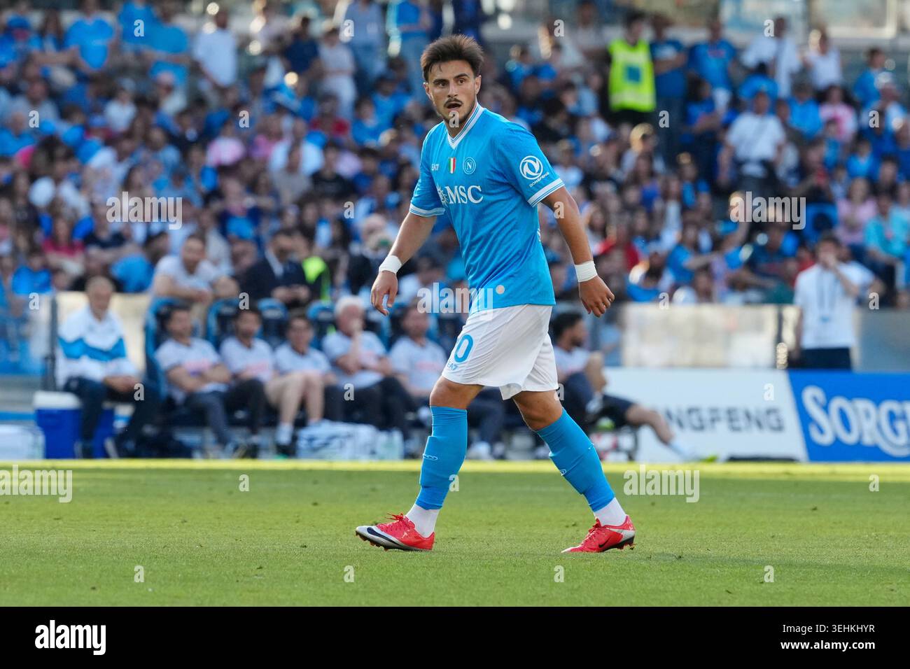 Naples, Italy. 24 May, 2026. Eljif Elmas of SSC Napoli during the Serie ...