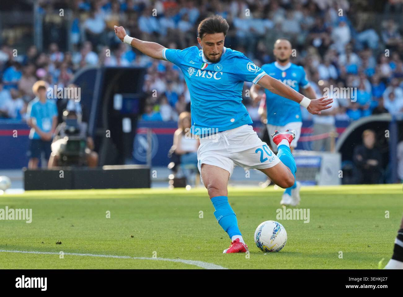 Naples, Italy. 24 May, 2026. Eljif Elmas of SSC Napoli during the Serie ...