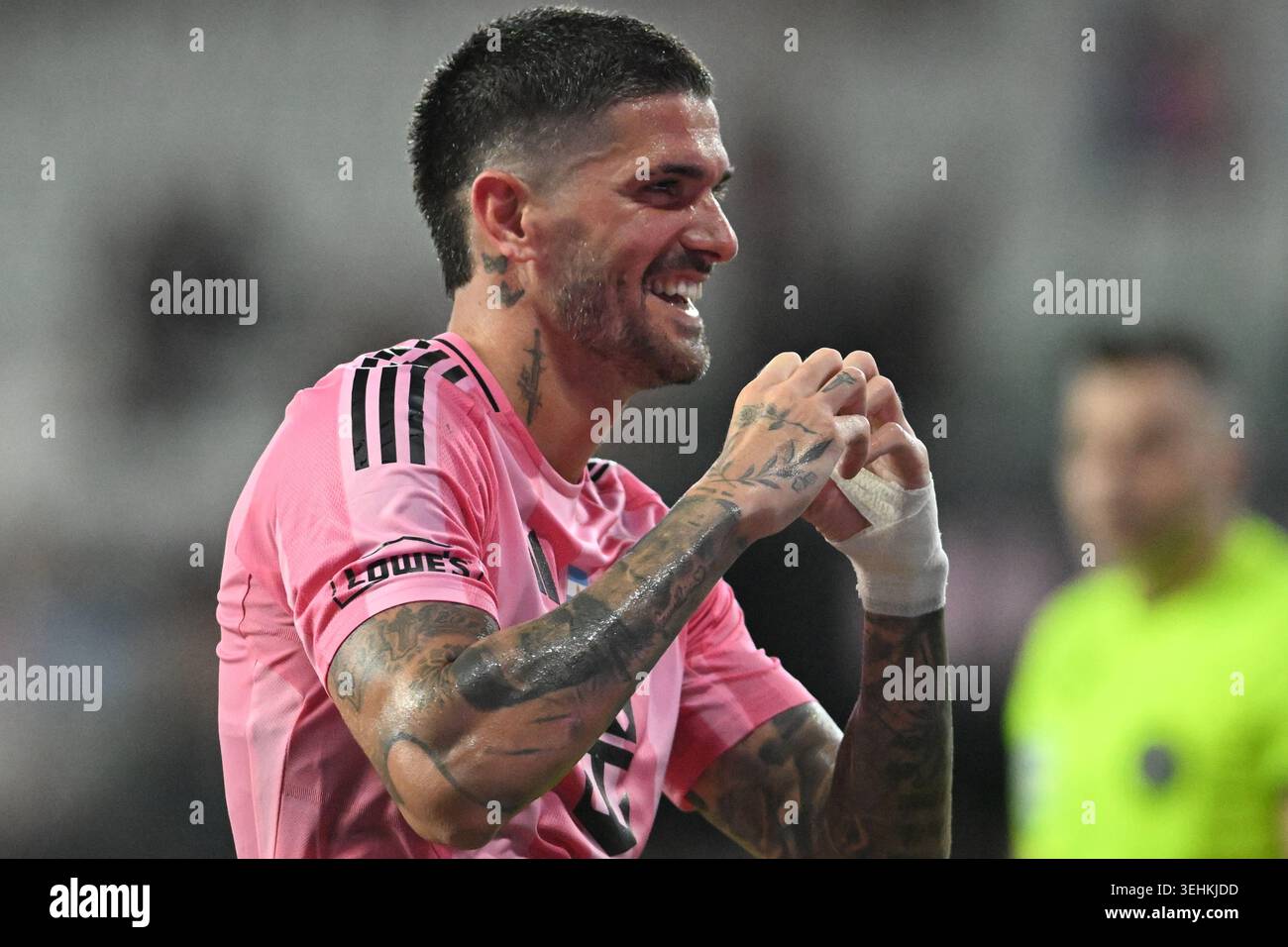 Inter Miami’s Rodrigo De Paul celebrates his team’s final goal during ...