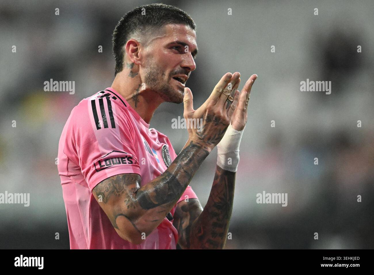 Inter Miami’s Rodrigo De Paul celebrates his team’s final goal during ...