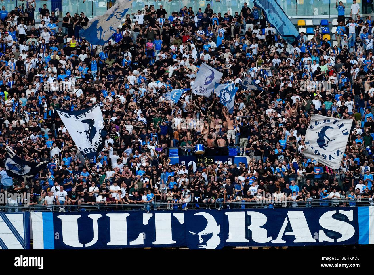 Naples, Italy. 24 May, 2026. Supporters of SSC Napoli during the Serie ...
