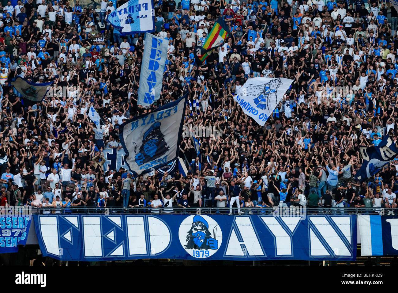 Naples, Italy. 24 May, 2026. Supporters of SSC Napoli during the Serie ...