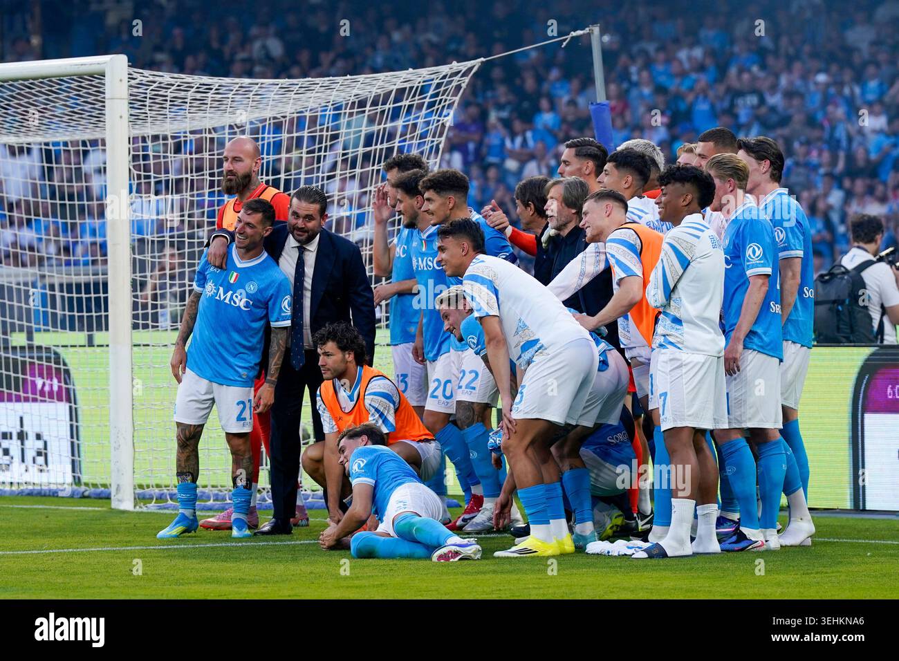 Naples, Italy. 24 May, 2026. Players of SSC Napoli at the end of the ...