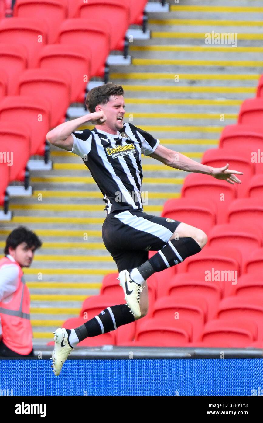 Lucas Ness of Notts County celebrates after scoring a goal to make it 2 ...