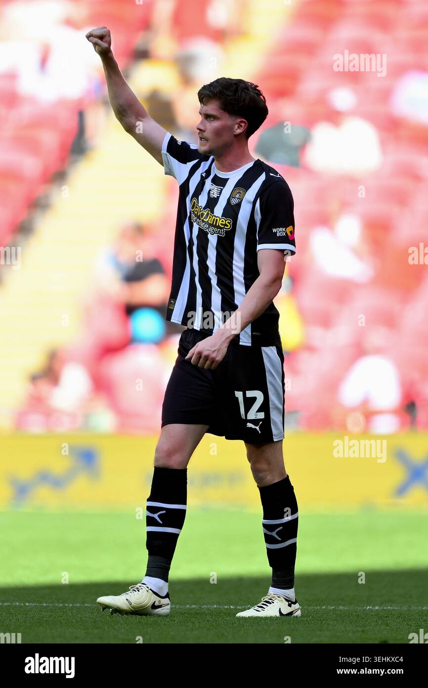 Lucas Ness of Notts County celebrates after scoring a goal to make it 2 ...