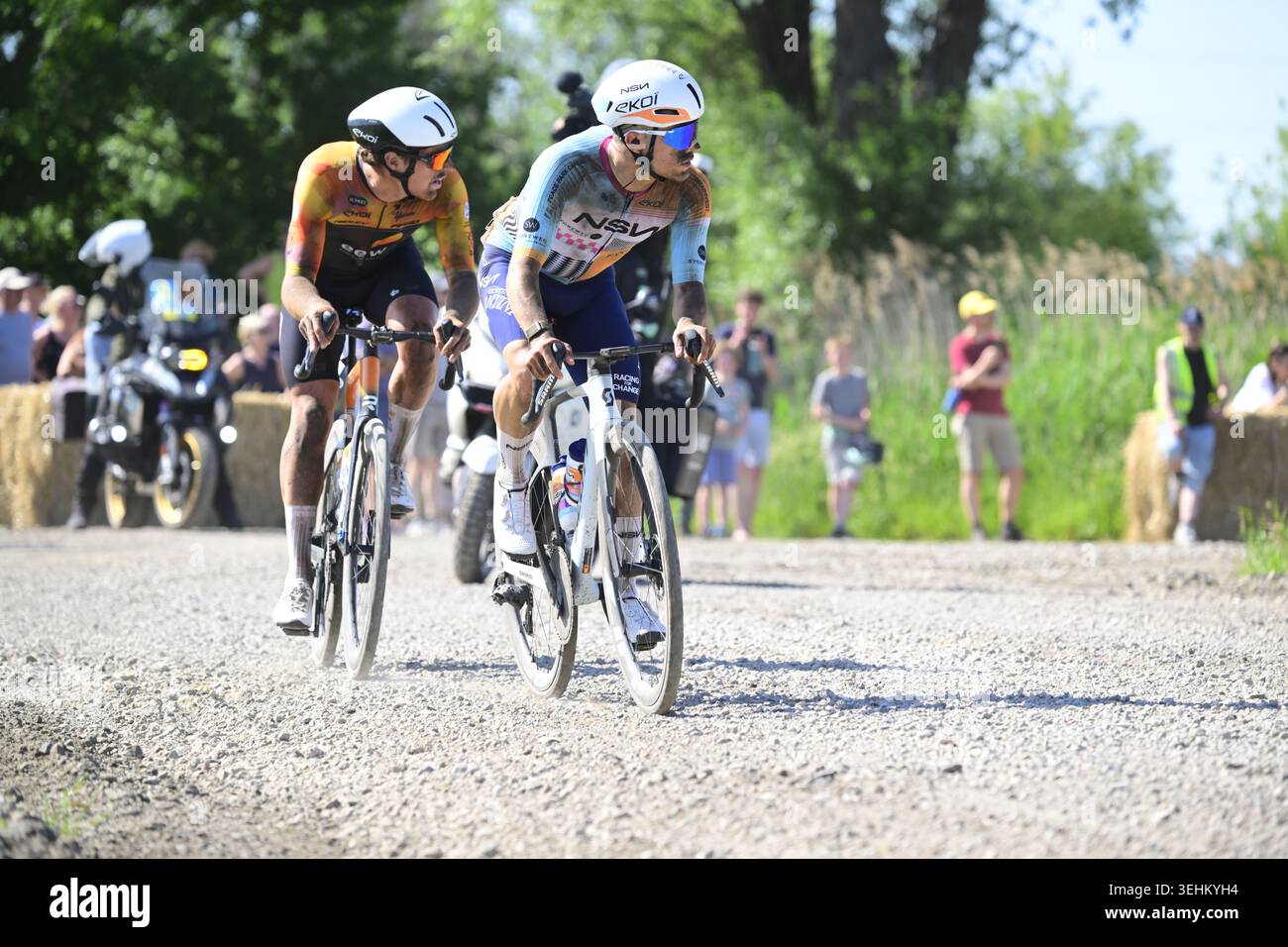 The pack of riders pictured in action during the 'Antwerp Port Epic men ...