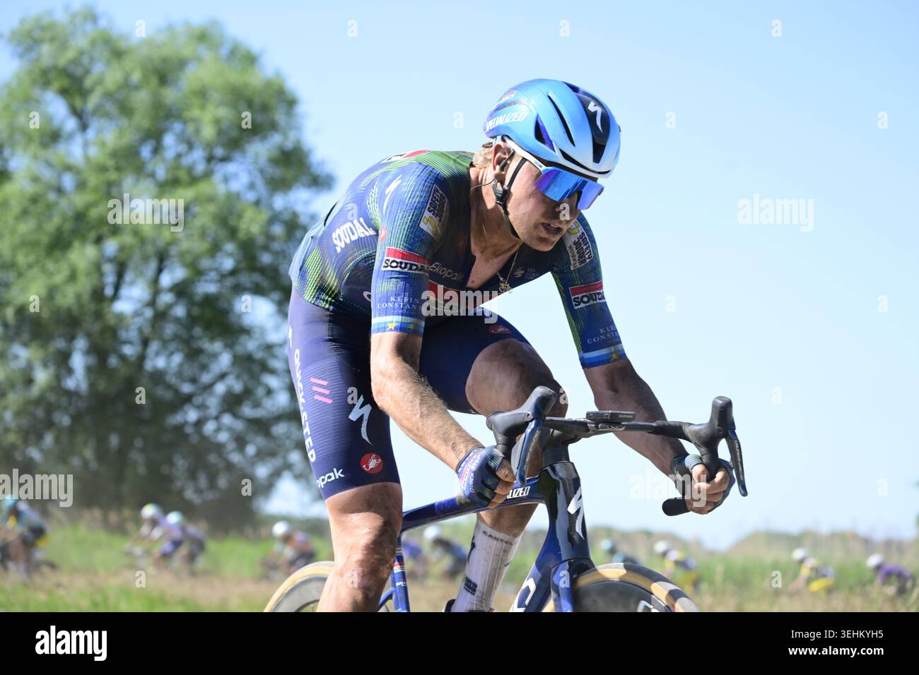 The pack of riders pictured in action during the 'Antwerp Port Epic men ...