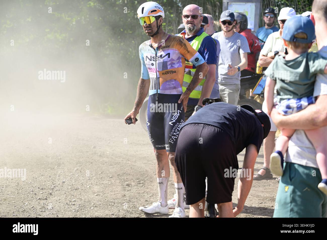 The pack of riders pictured in action during the 'Antwerp Port Epic men ...