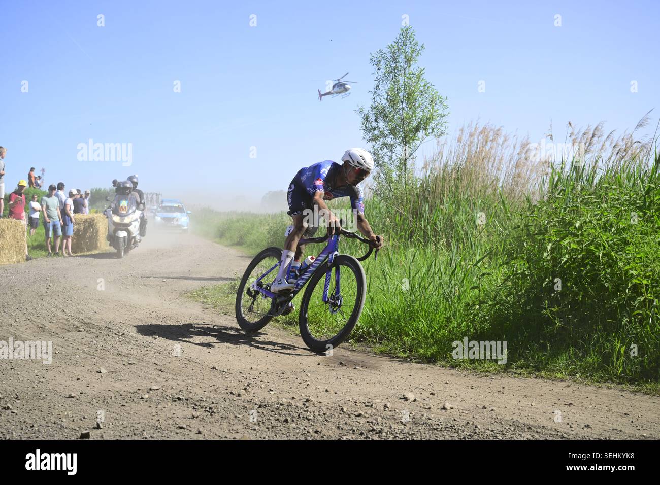 The pack of riders pictured in action during the 'Antwerp Port Epic men ...