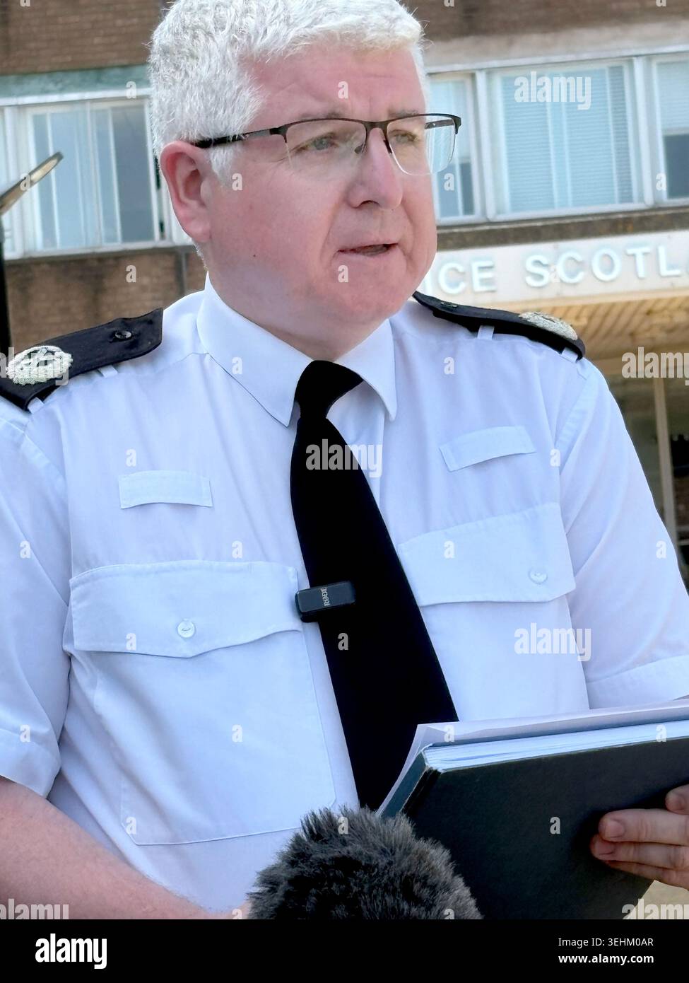 Assistant Chief Constable Stuart Houston, speaking to the media during ...
