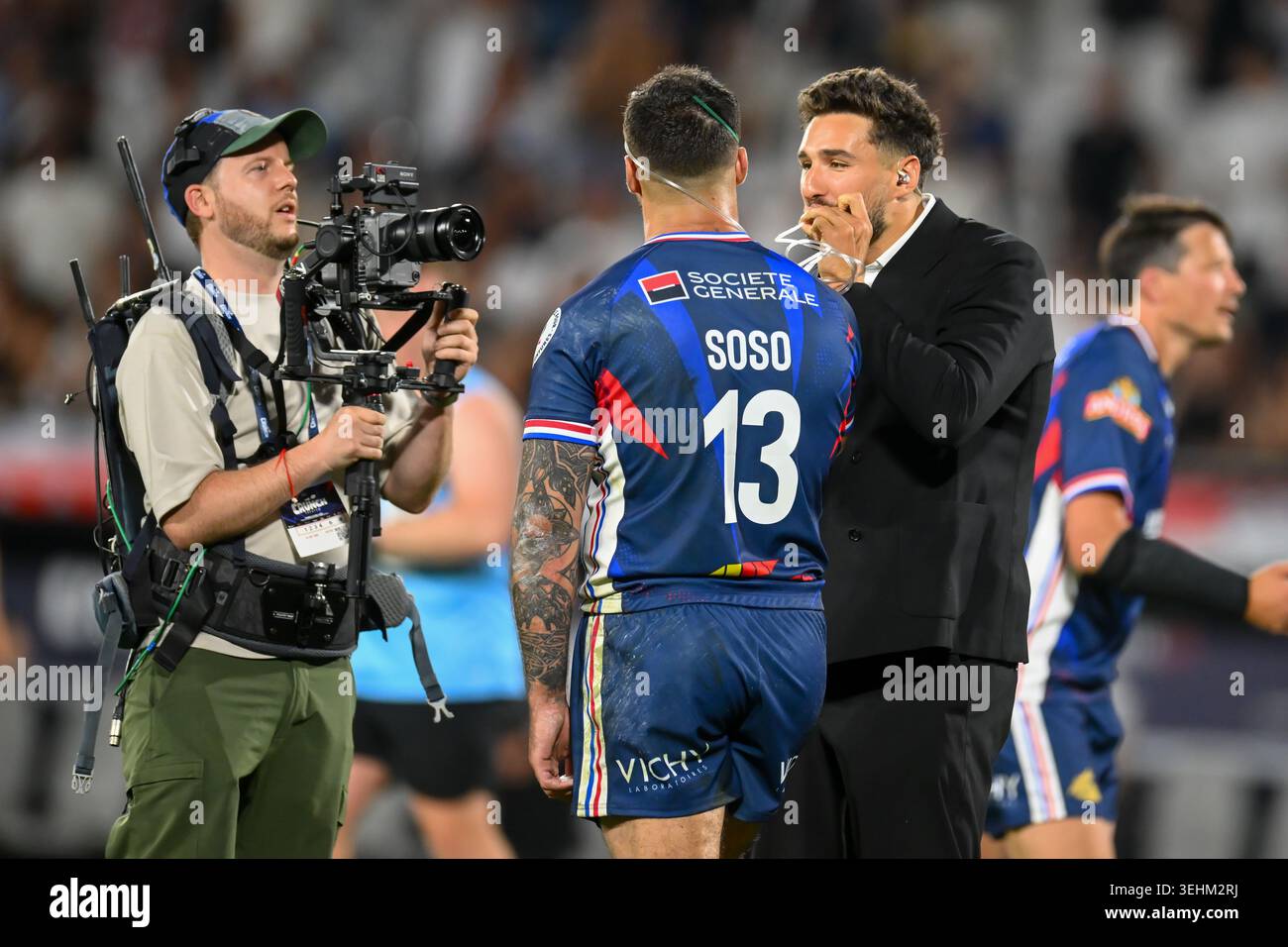 Sofiane Guitoune of France and Sacha Valleau of Canal + during the ...
