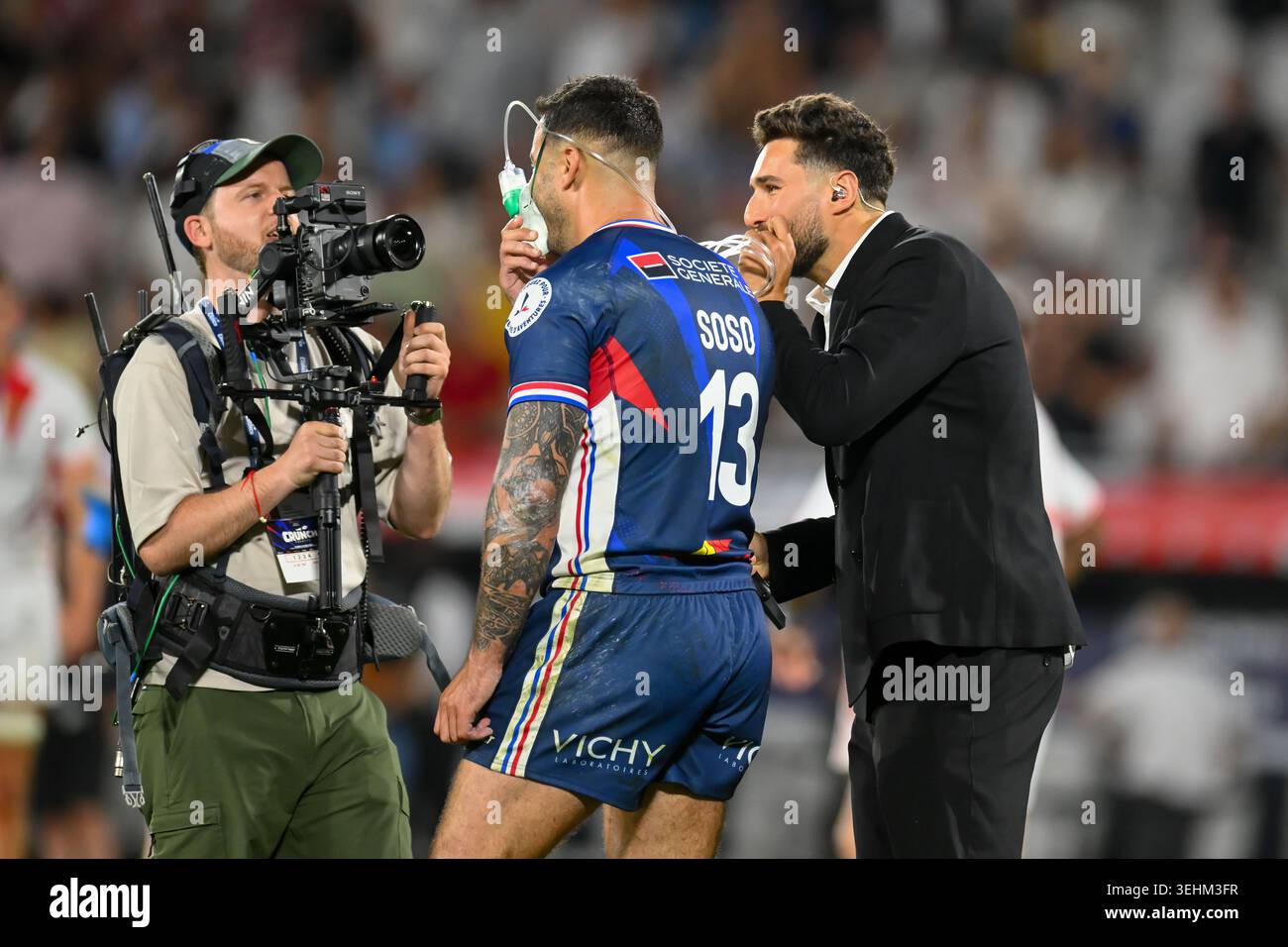 Sofiane Guitoune of France and Sacha Valleau of Canal + during the ...