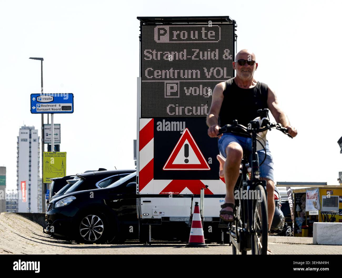ZANDVOORT - An information board on the Zandvoort boulevard. On Whit ...