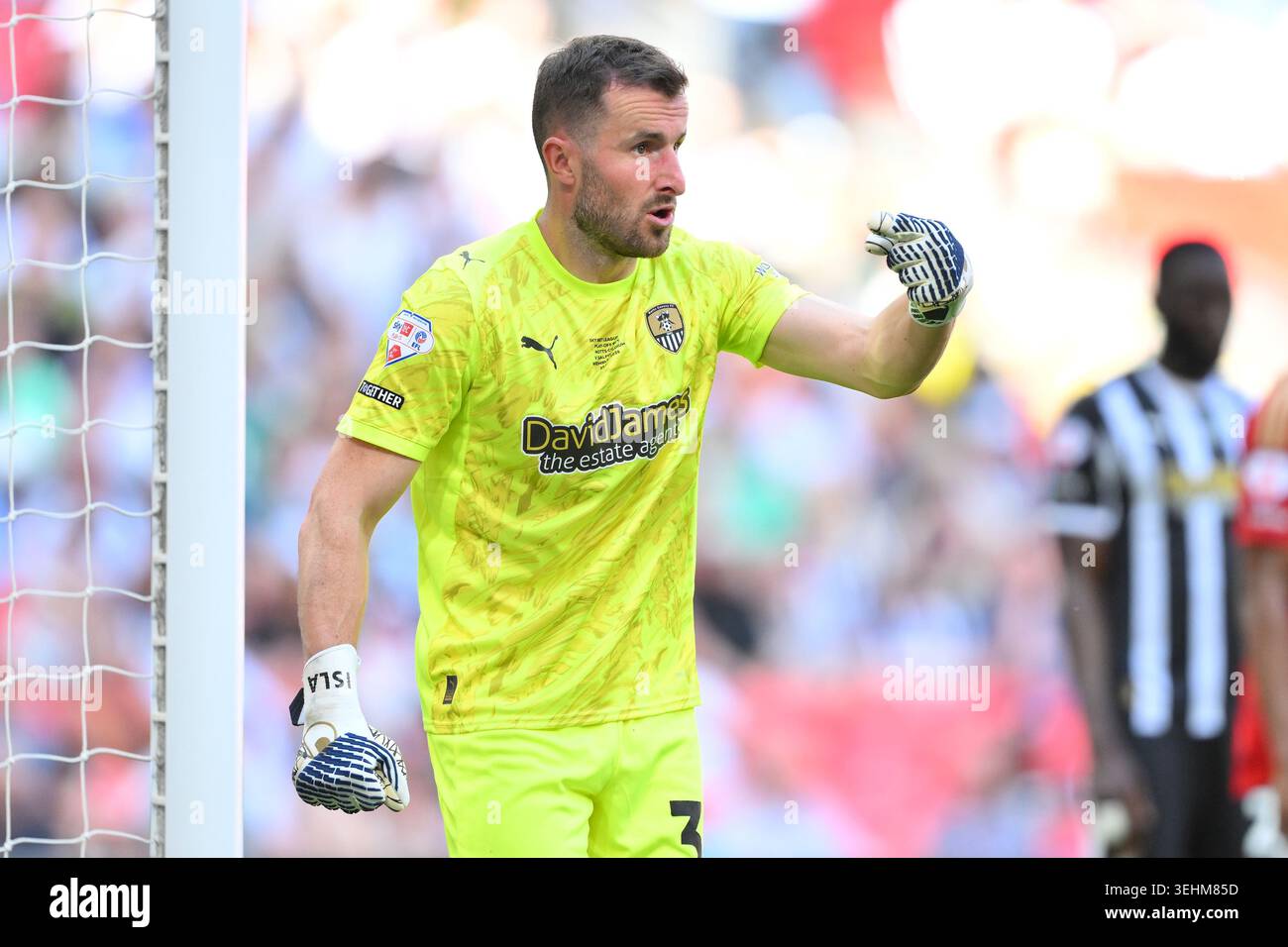 James Belshaw of Notts County gestures during the Sky Bet League 2 Play ...