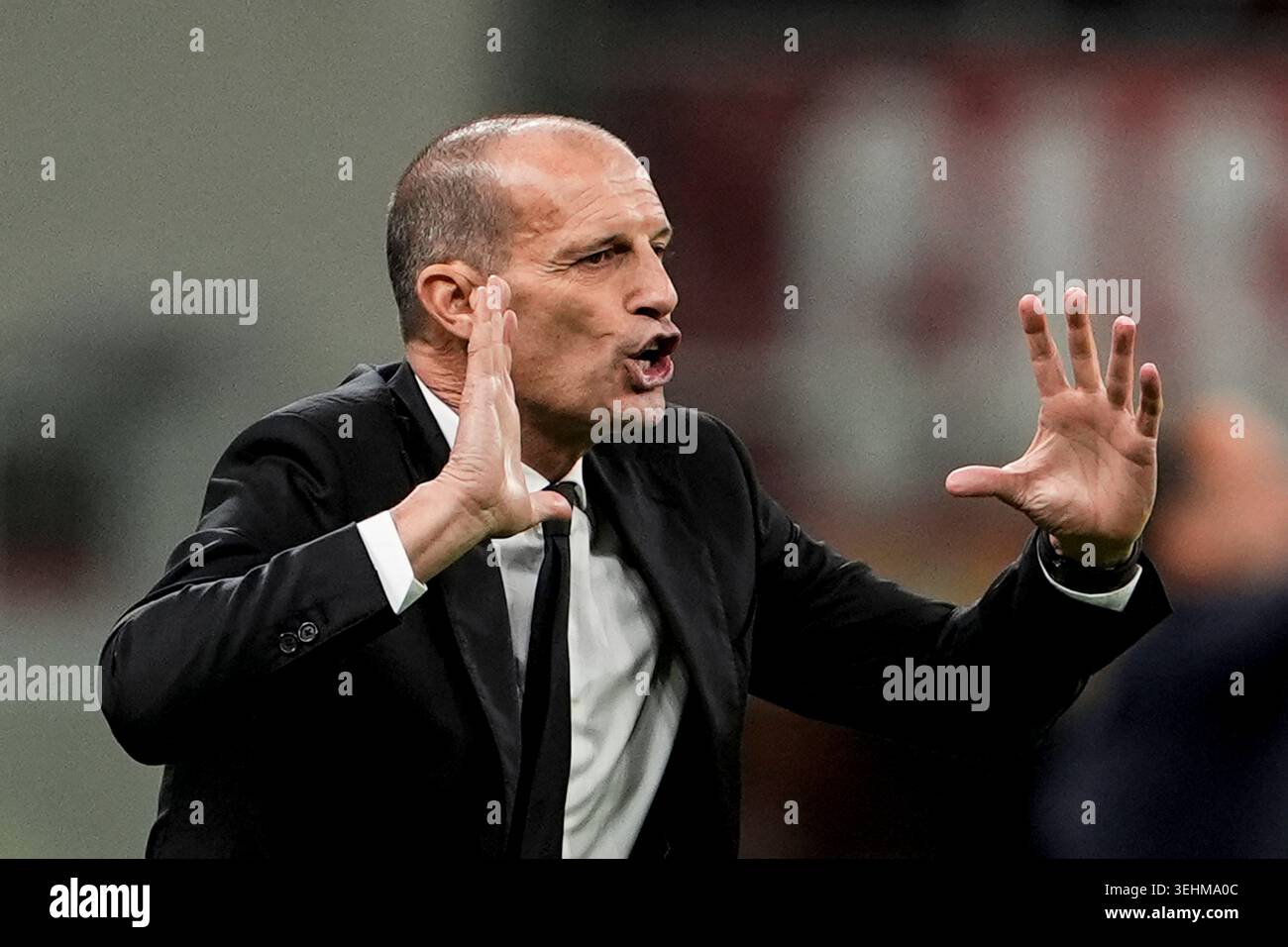 AC MilanÕs head coach Massimiliano Allegri during the Serie A soccer ...