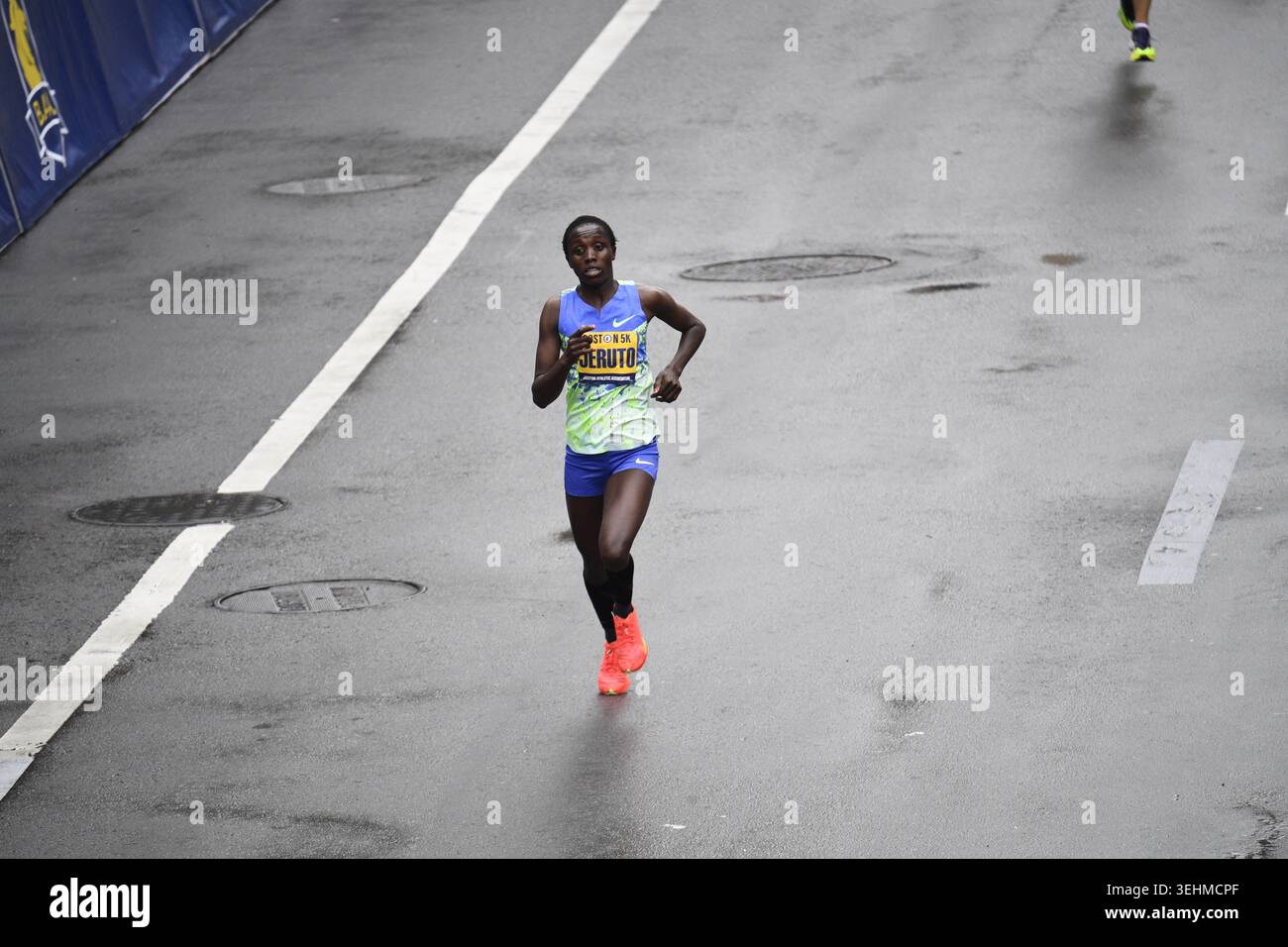 BOSTON, MA - APRIL 18: Norah Jeruto of Kazakhstan runs to the finish ...