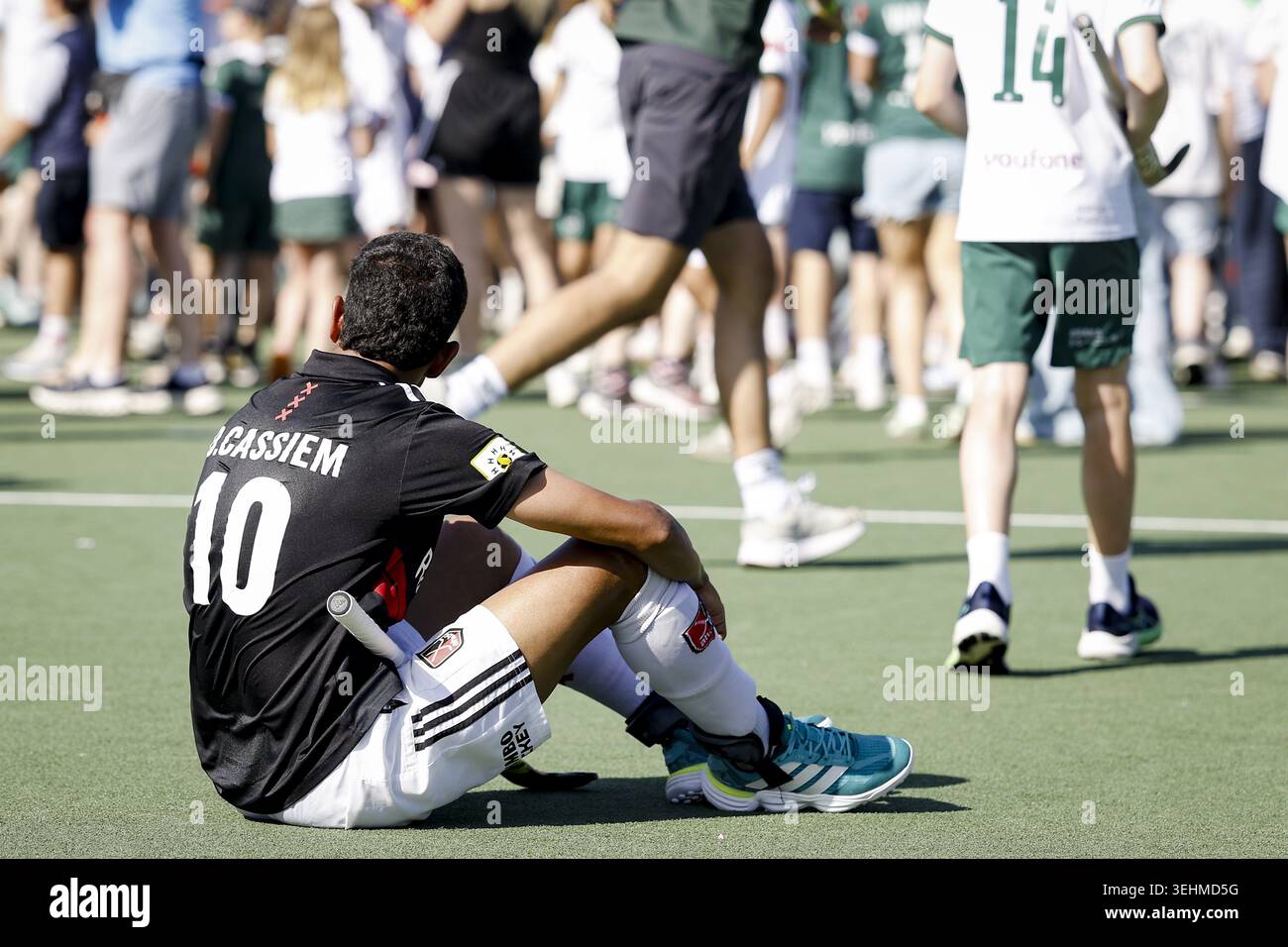 ROTTERDAM - Dayaan Cassiem of Amsterdam reacts after the loss in the ...