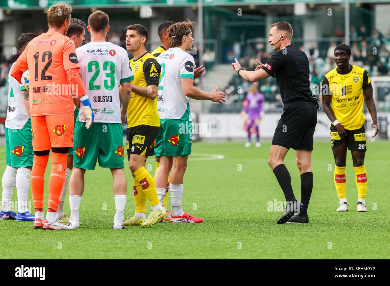 Hamar 20260525. Referee Marius Hansen Grøtta during the elite series ...