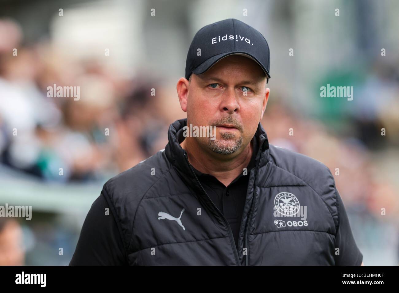 Hamar 20260525. HamKam's coach Thomas Myhre before the elite football ...