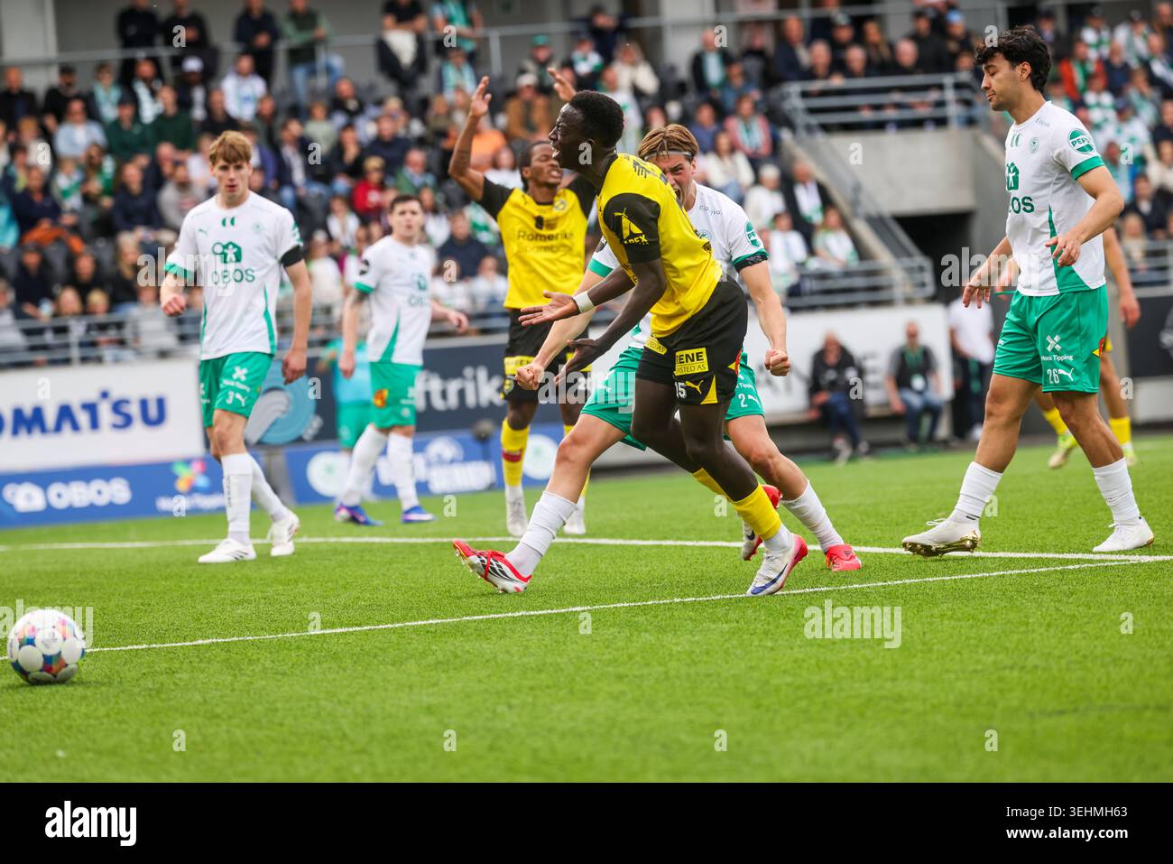 Hamar 20260525. Lillestrøm's Salieu Drammeh during the elite series ...