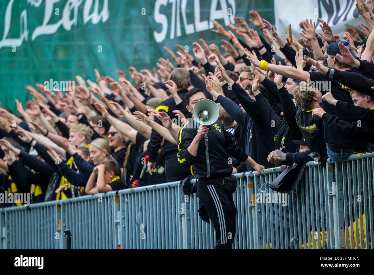 Hamar 20260525. LSK supporters before the elite football match between ...