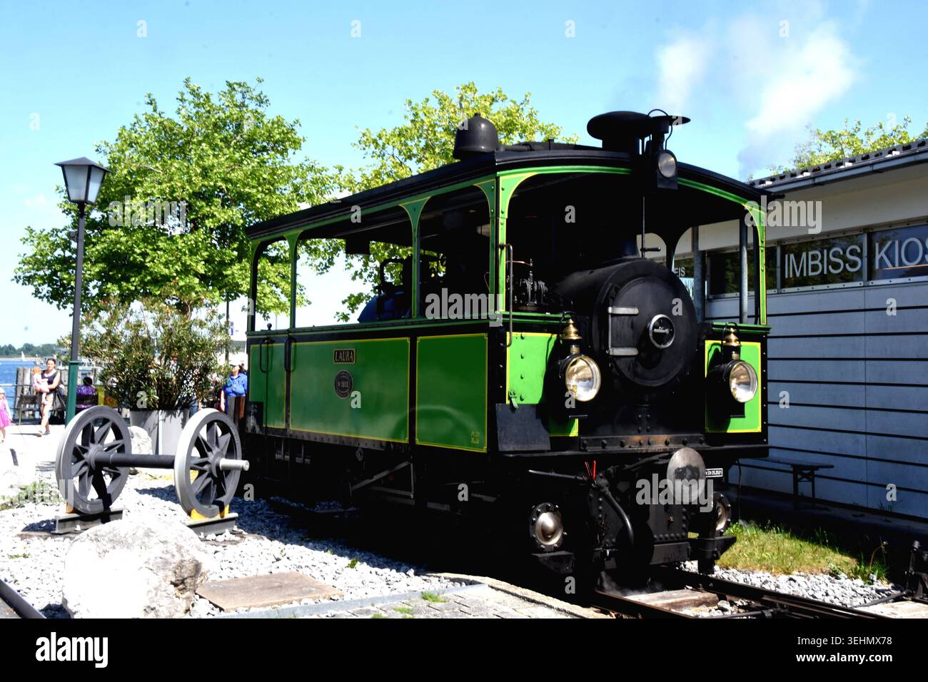 Chiemsee Dampflok Bahn bei Gleis Rangieren Prien Stock Chiemsse 25.06. ...