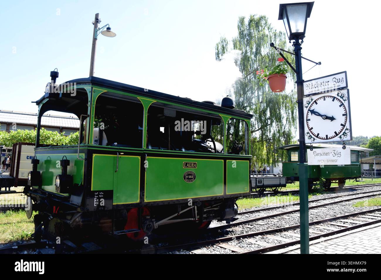 Chiemsee Dampflok Bahn bei Gleis Rangieren Prien Stock Chiemsse 25.06. ...