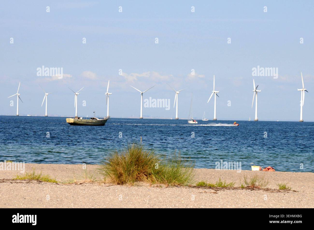 Amager/Copenhagen/ Denmark/02 August 2024/Wind turbine wind power ...