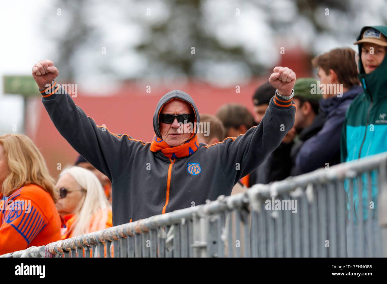 Tromsø 20260525. Aalesund supporters during the elite football match ...
