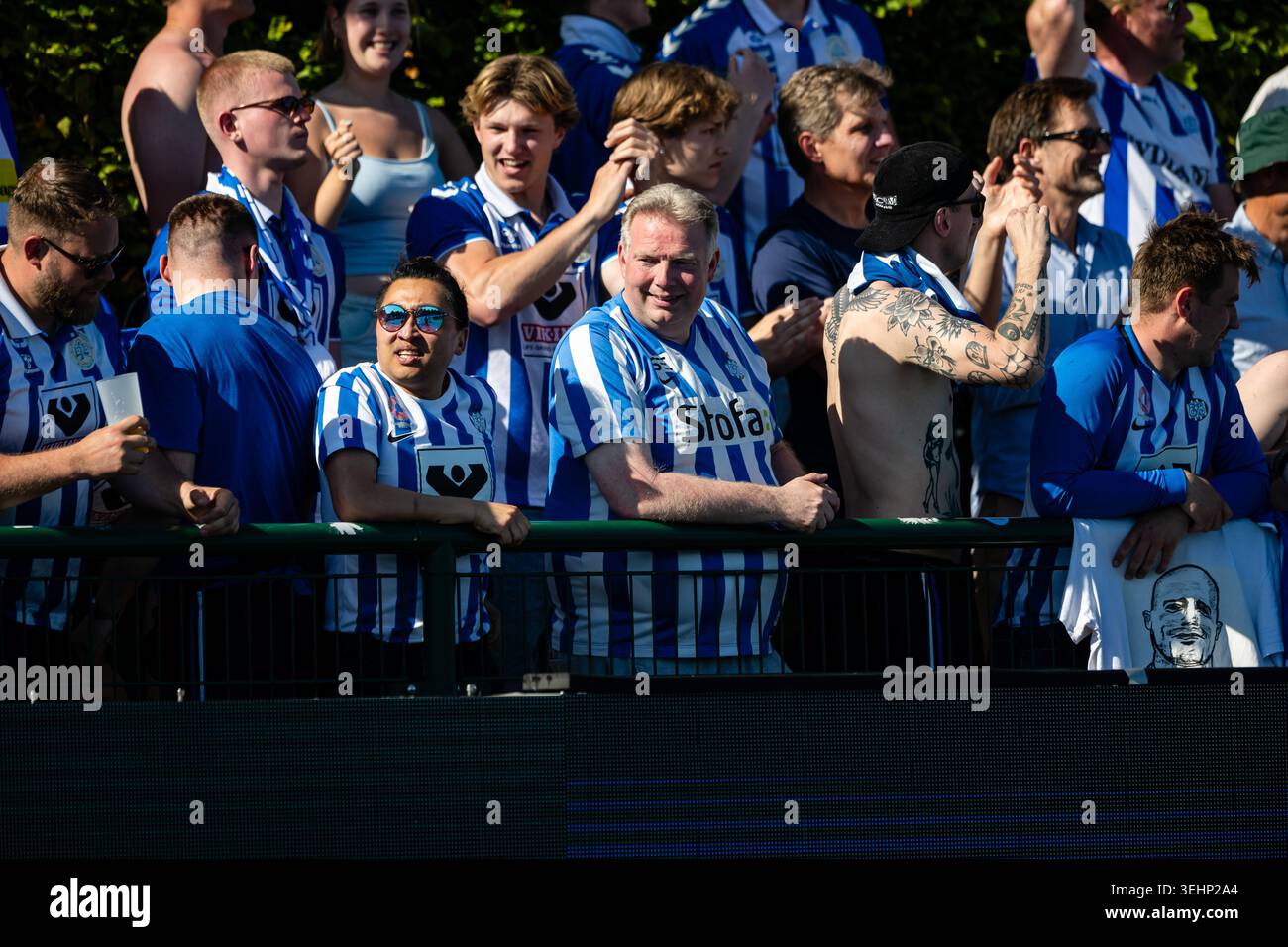 Hvidovre, Denmark. 25th, May 2026. Football fans of Esbjerg fB seen at ...
