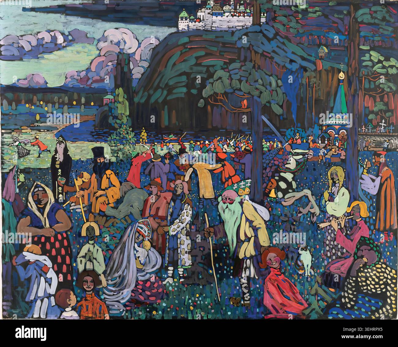 Wassily Kandinsky Colourful Life, 1907 Stock Photo - Alamy