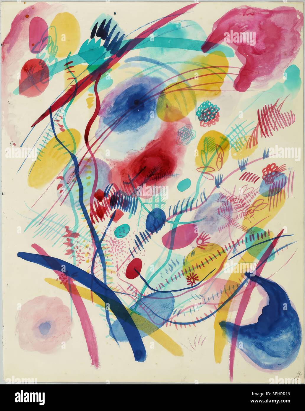 Wassily Kandinsky, Composition red blue green yellow, 1913 Stock Photo ...