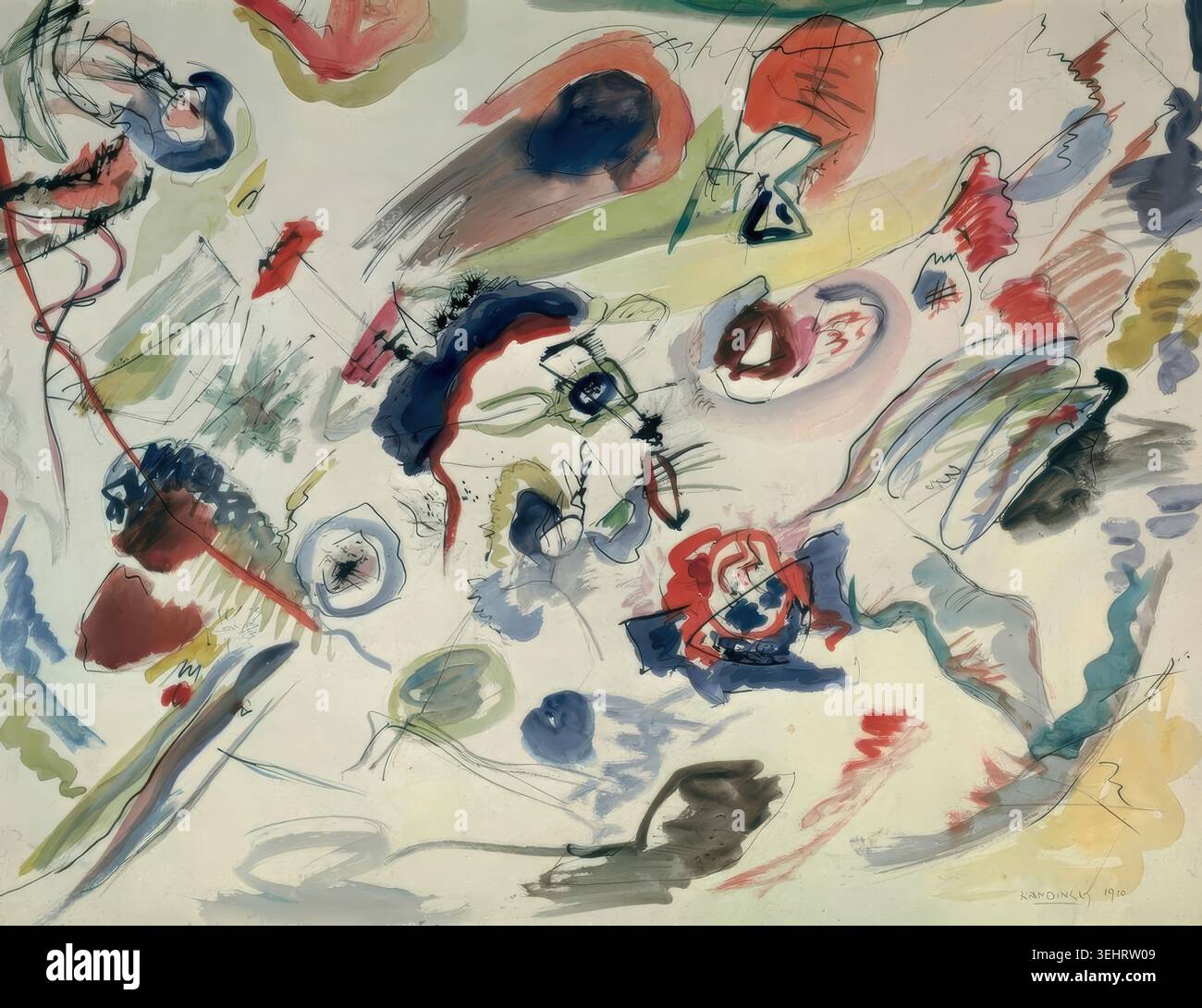 Wassily Kandinsky, First abstract watercolor, 1910 Stock Photo - Alamy