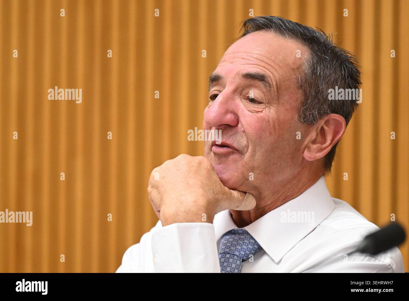 Labor Senator Glenn Sterle speaks during Senate Estimates at Parliament ...