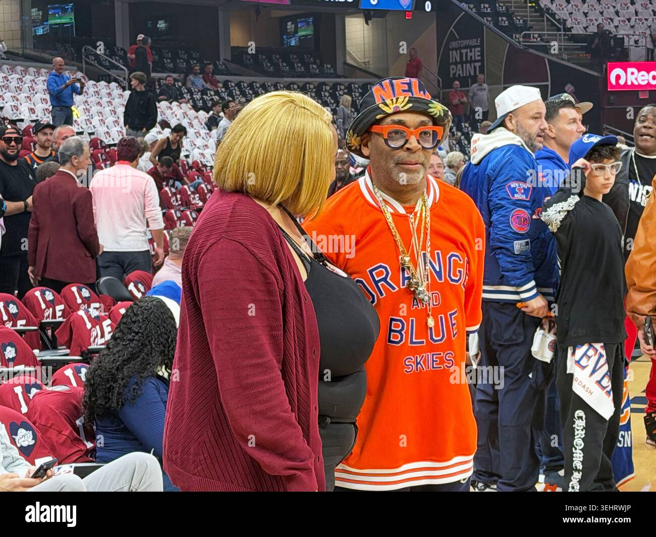 Spike Lee looks on before before Game 4 in the Eastern Conference ...