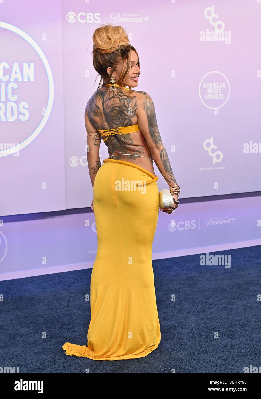 GloRilla arriving to the 52nd American Music Awards held at the MGM ...